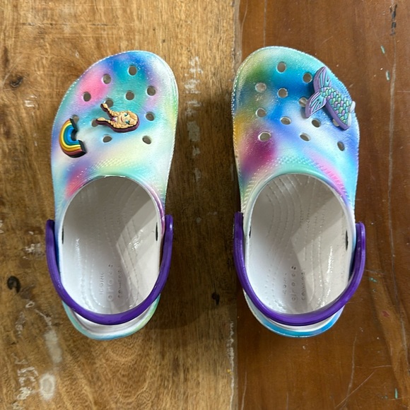 CROCS | Shoes | Crocs Little Girl Crocs With Added Pins | Poshmark